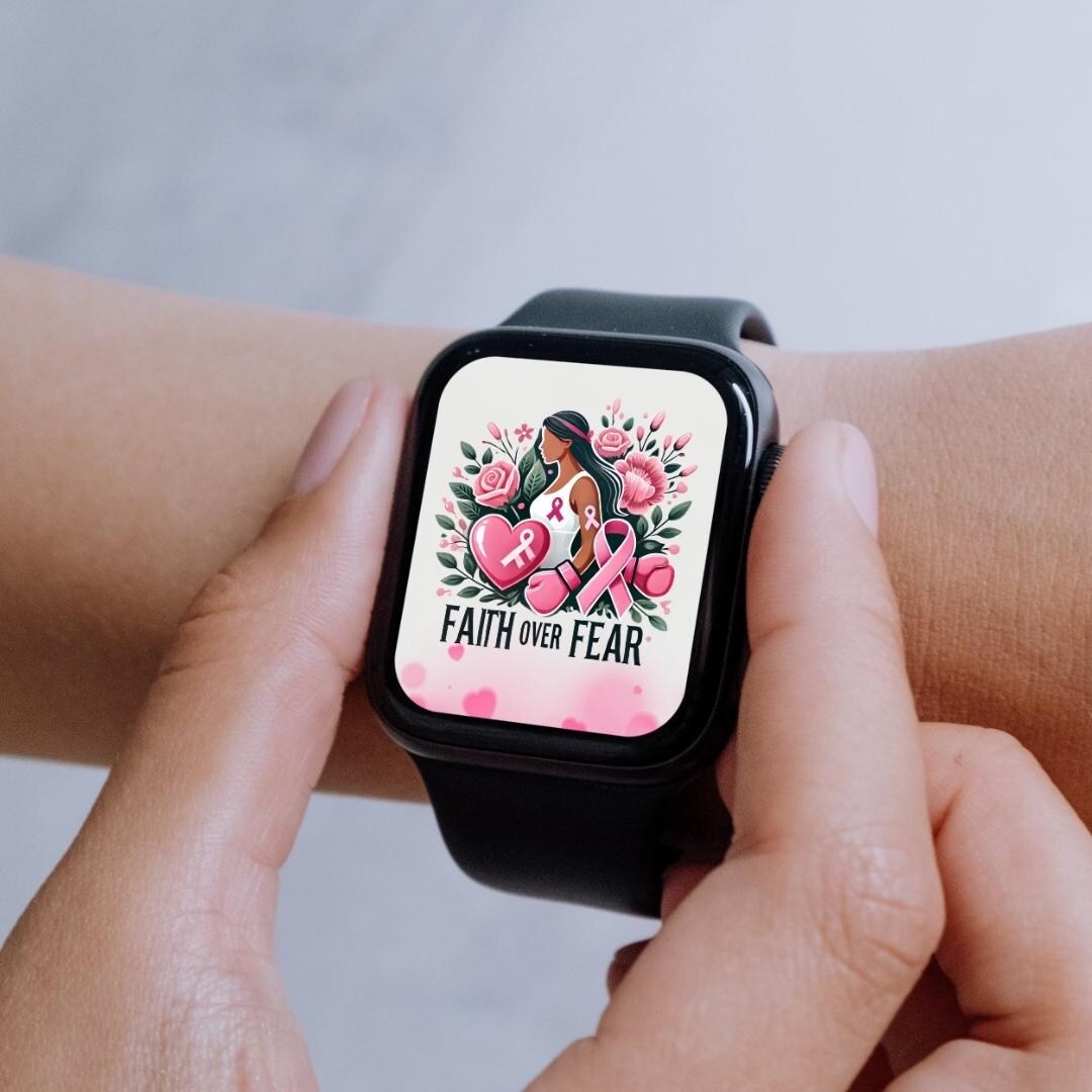 Faith Over Fear Apple Watch Face: Breast Cancer Awareness Wallpaper ...