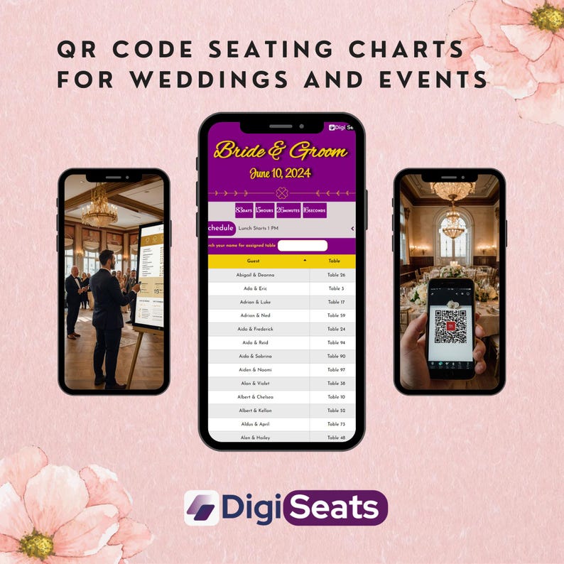 QR Code Digital Seating Chart for Weddings and Events | Find Your Seat ...
