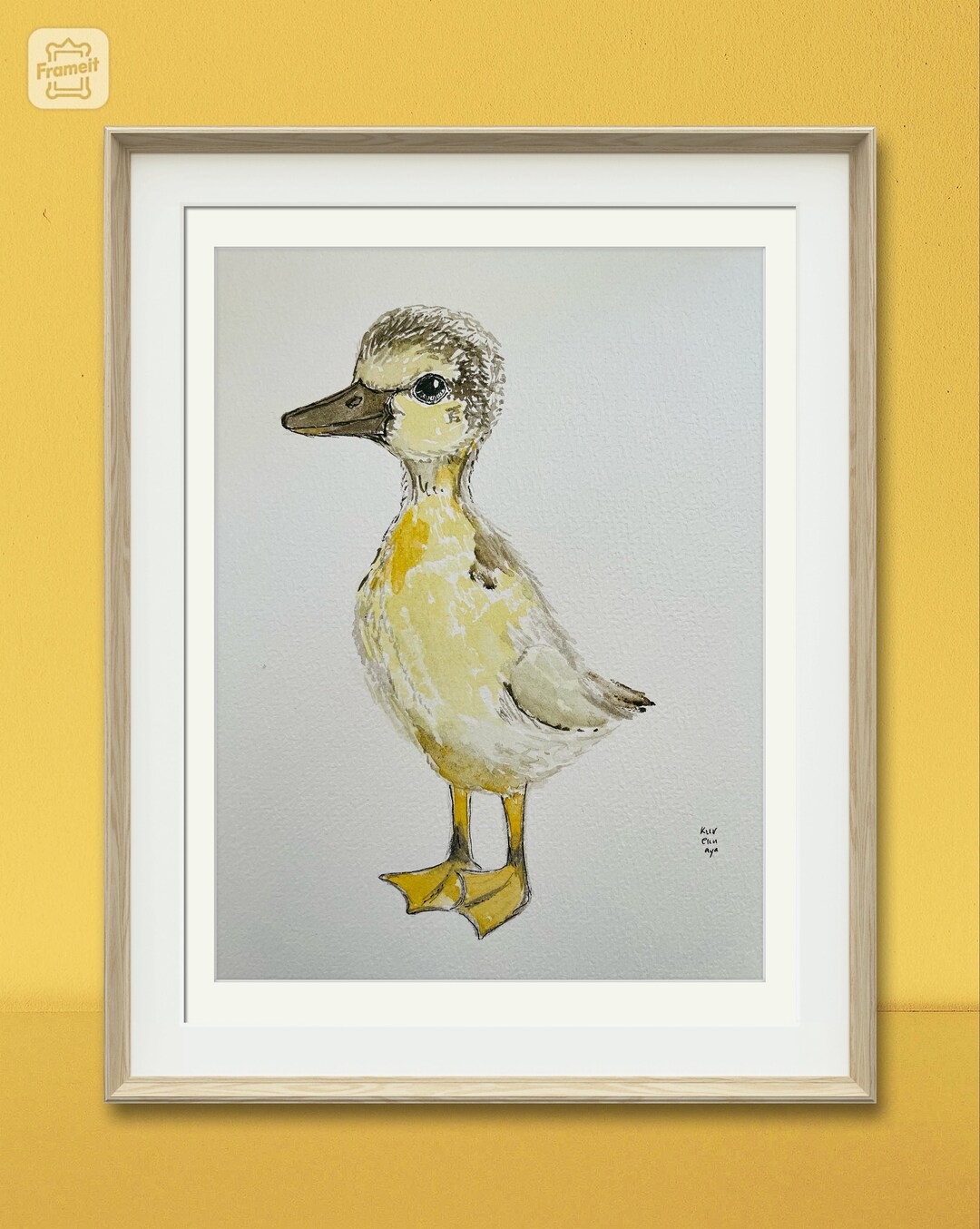 Original Duckling Watercolor Painting - Etsy
