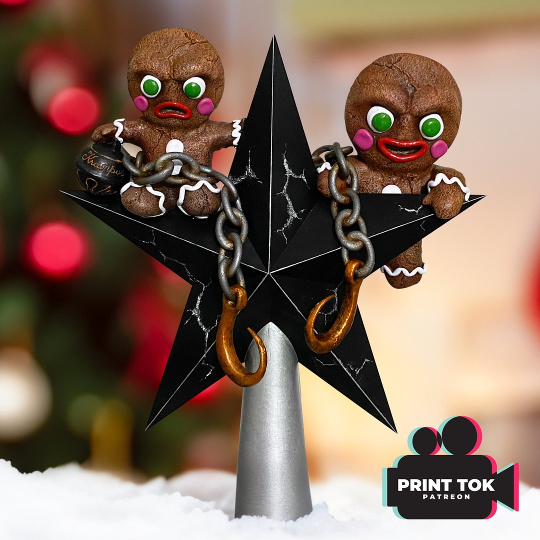 Krampus Gingerbread Tree Topper Star - Etsy