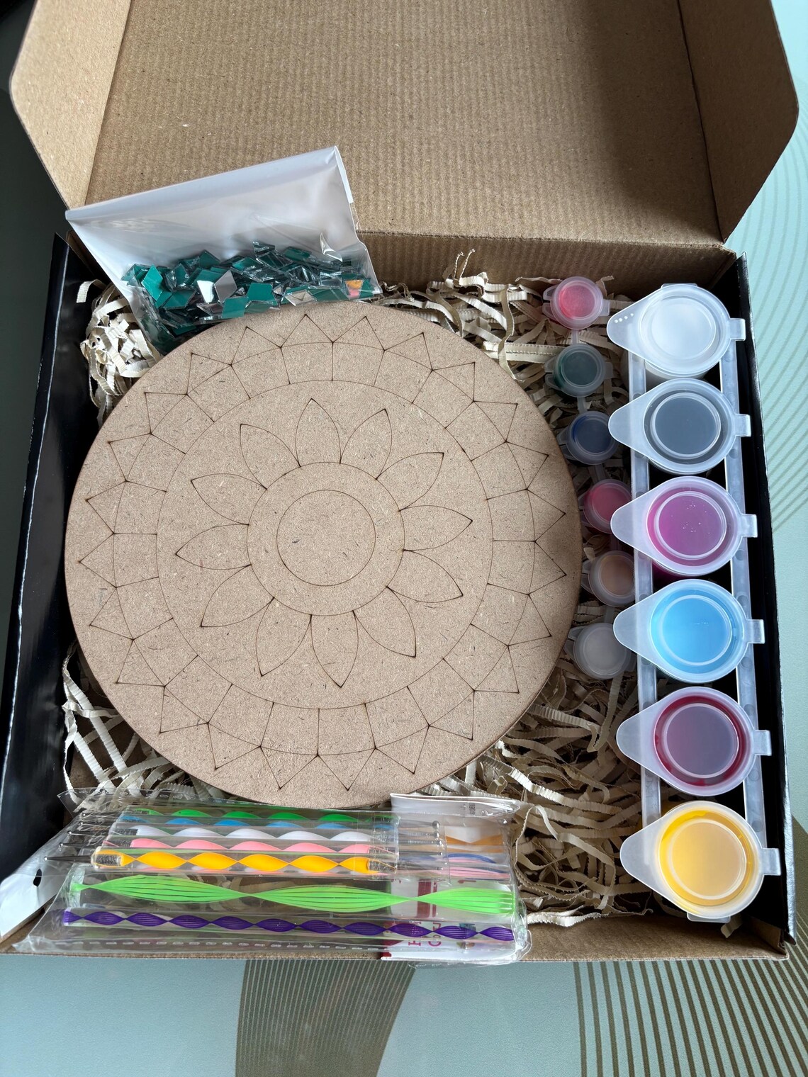 DIY Mandala Art Kit for Beginners,pre Marked Mandala Base,mandala Wall ...