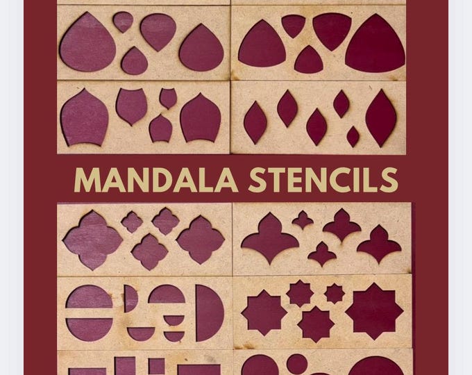 Mandala Art Stencils,12 Shapes,different Sizes ,mandala Tools,dot Art ...