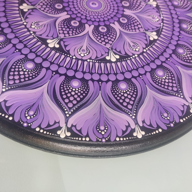 Dot Mandala Art,lavender and Mauve Colour Mandala Painting,hand Painted ...