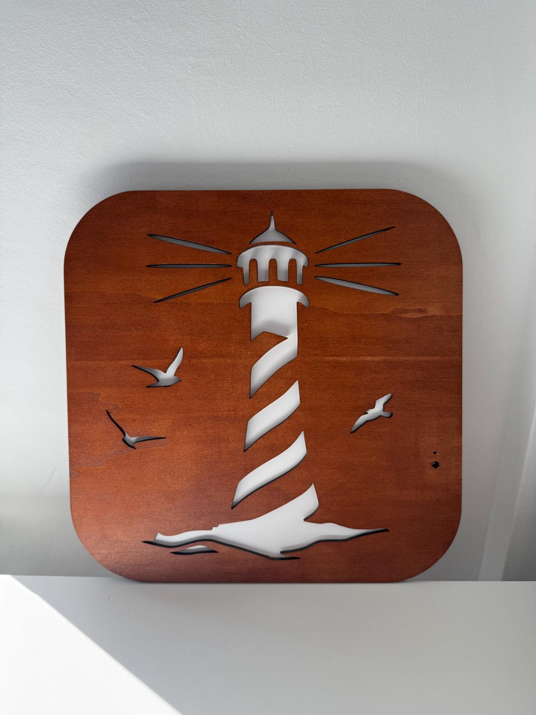 Musical Lighthouse Lamp With Sound-responsive LED Decorative Wooden ...
