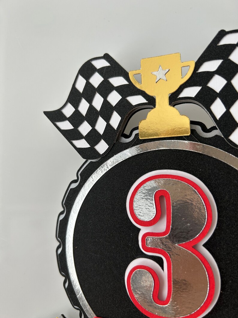 Personalised Racing Car Cake Topper Boys Girls Race Car Theme Birthday ...