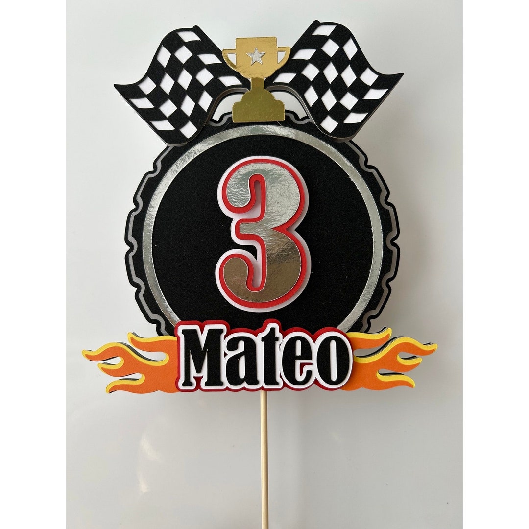 Personalised Racing Car Cake Topper Boys Girls Race Car - Etsy