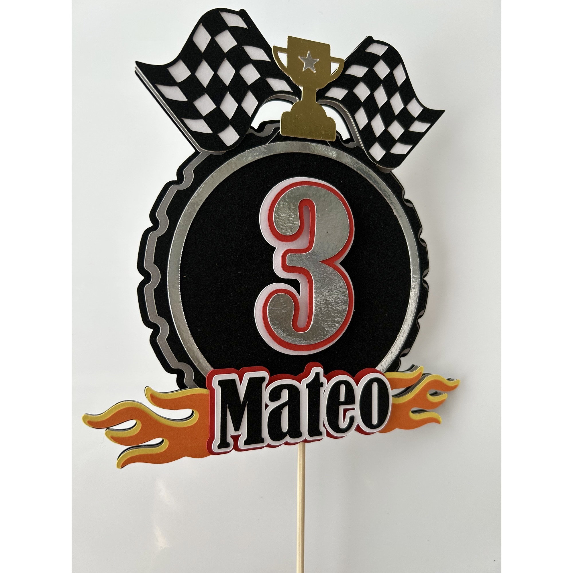 Personalised Racing Car Cake Topper Boys Girls Race Car - Etsy