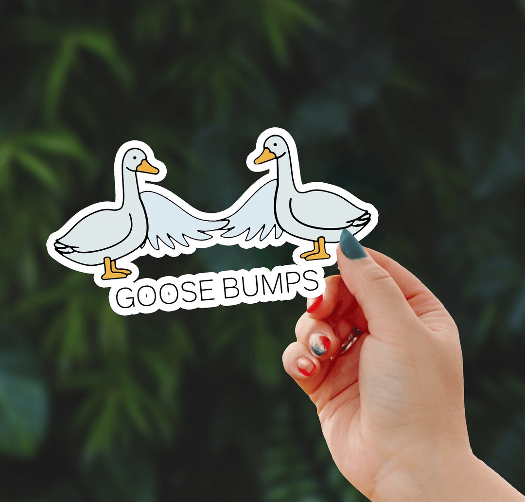 Goose Bump Sticker Silly Goose Sticker Funny Best Friends - Etsy