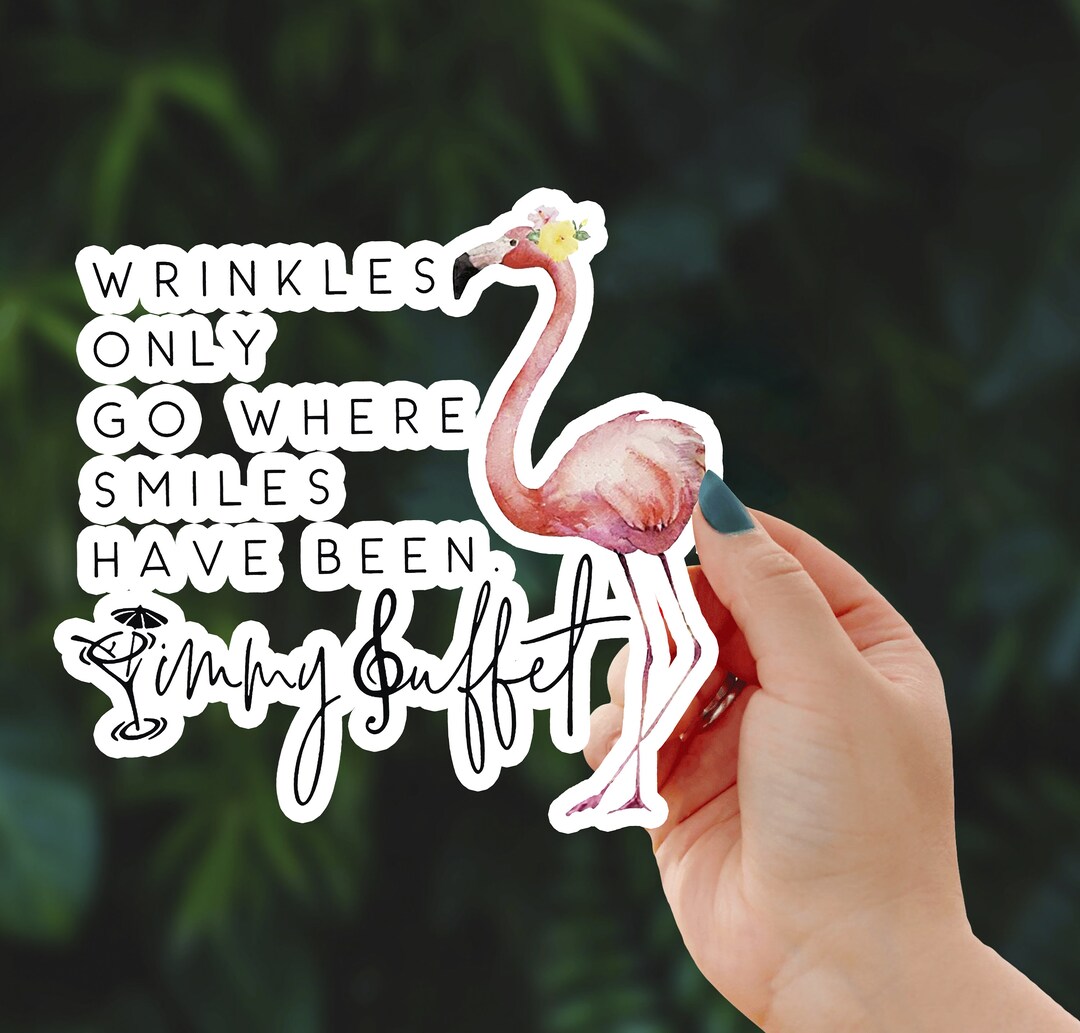 Jimmy Buffett Memorial Sticker Retro Beach Pink Flamingo - Etsy