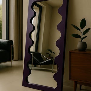 Wavy Mirror – Handmade Curvy Wall Mirror – Organic Frame – Custom ...