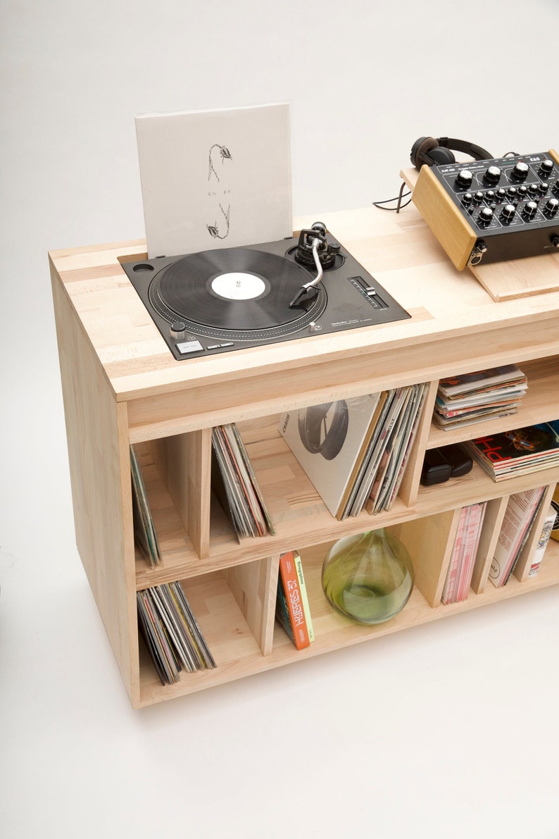 DJ Booth for Vinyls Turntables and Music Library - Etsy