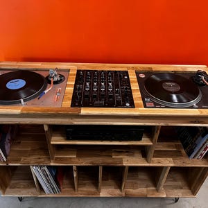 DJ Booth for Vinyls Turntables and Music Library - Etsy