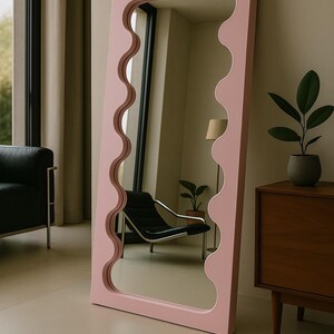 Wavy Mirror – Handmade Curvy Wall Mirror – Organic Frame – Custom ...