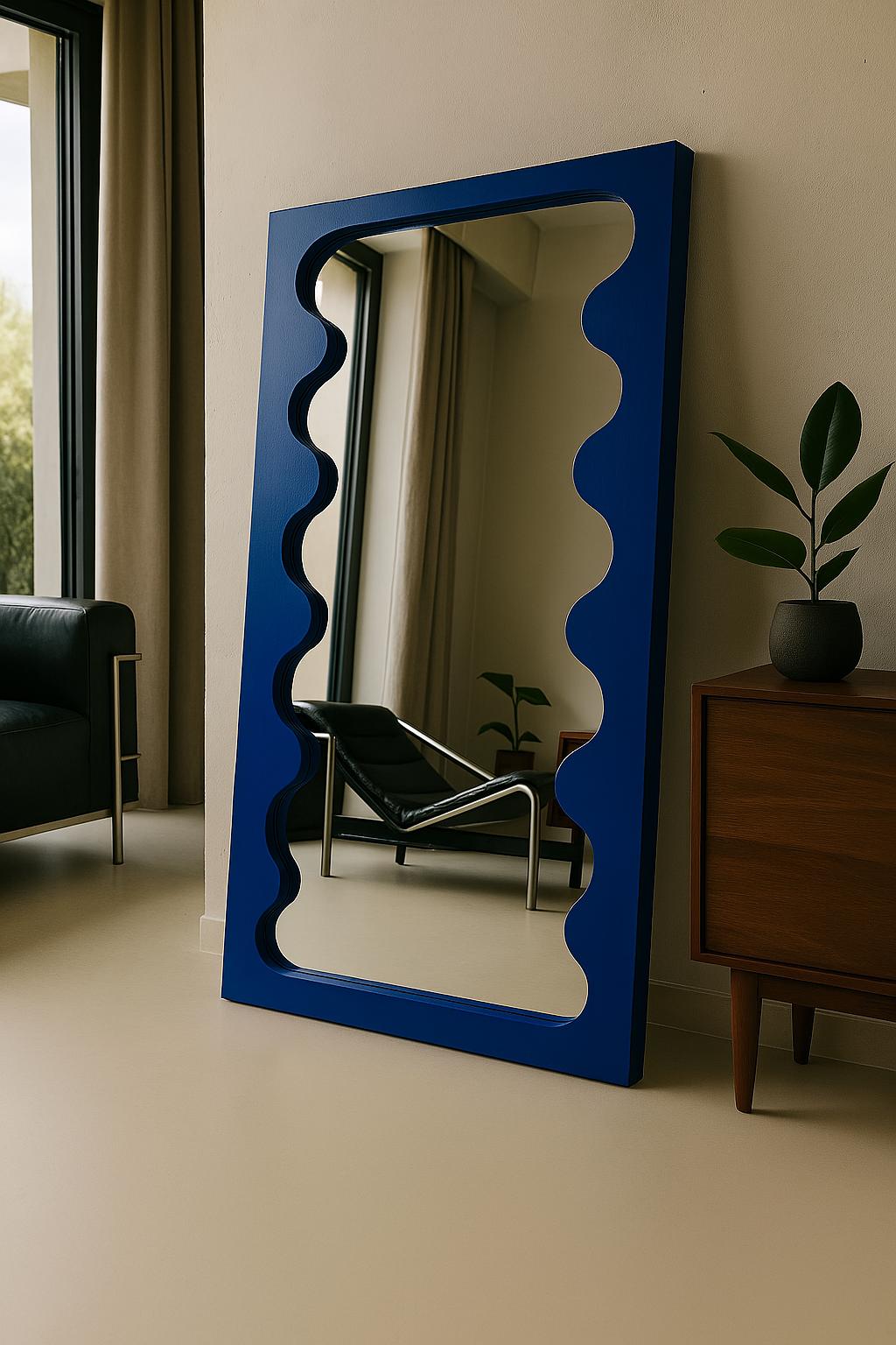 Wavy Mirror – Handmade Curvy Wall Mirror – Organic Frame – Custom ...