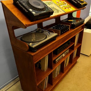 Record Player Stand - Hi-fi Cabinet - Vinyl Storage - Etsy