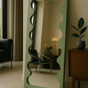 Wavy Mirror – Handmade Curvy Wall Mirror – Organic Frame – Custom ...