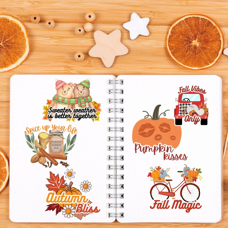 20 Cute Fall PNG Digital Sticker Bundle Autumn PNG PNG - Etsy