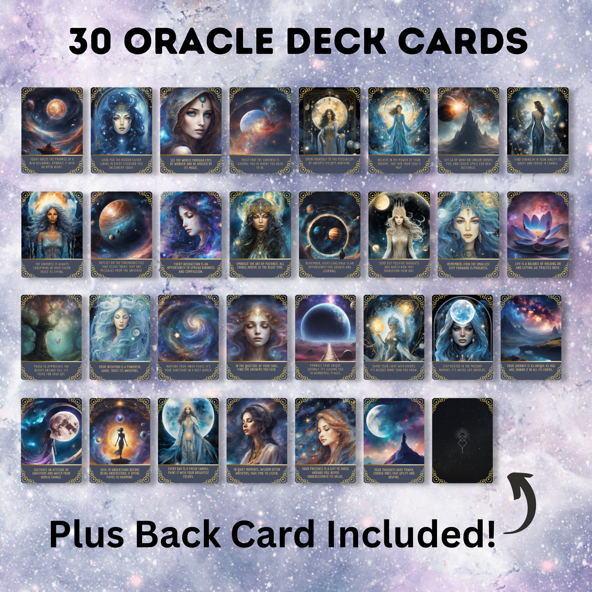 Printable Spiritual Oracle Cards Positive Affirmation Cards Powerful ...