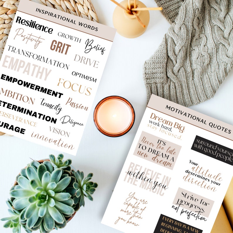 2024 Printable Vision Board Kit | Manifesting Abundance | Positive ...