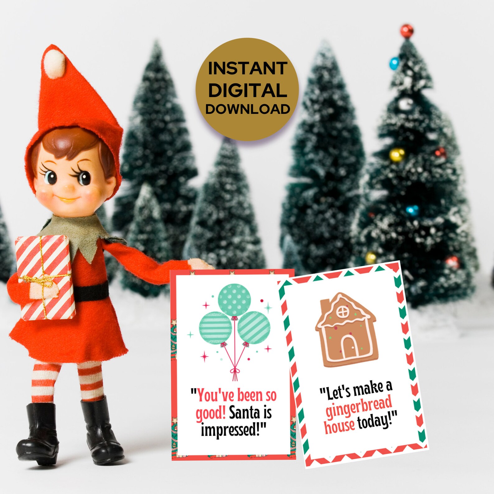 Printable Christmas Scavenger Hunt Game and Christmas Elf Notes Bundle ...