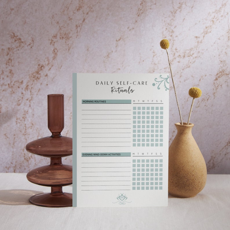 Self Care Checklist Printable | Digital Self Care Planner | Mindfulness ...