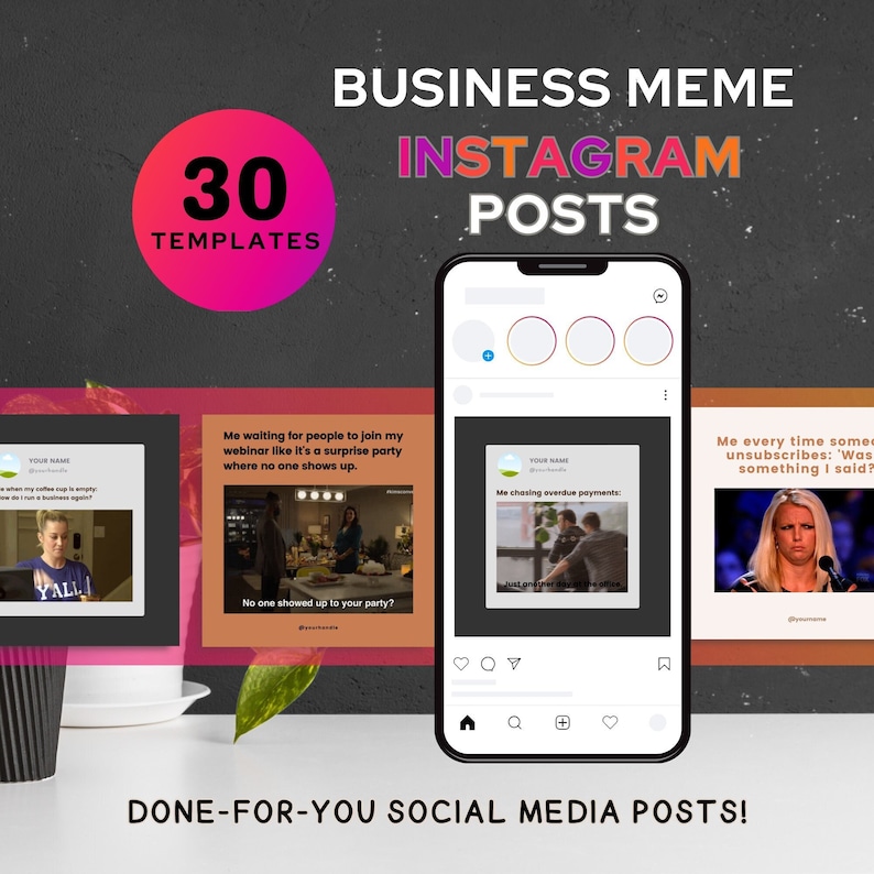 Business Meme Instagram Post Templates for Small Business | Social ...