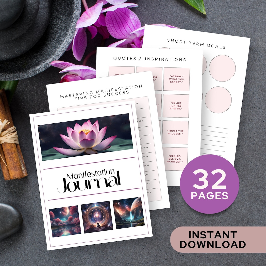 Printable Manifestation Journal | Digital Gratitude Journal for Self ...