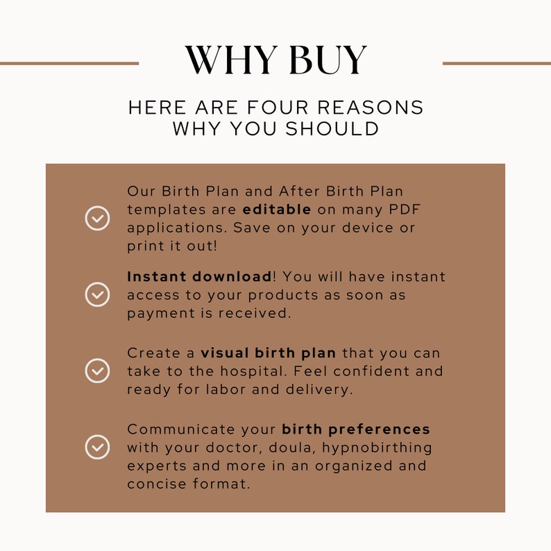 Customizable Birth Plan & Pregnancy Planner, Editable Template for ...
