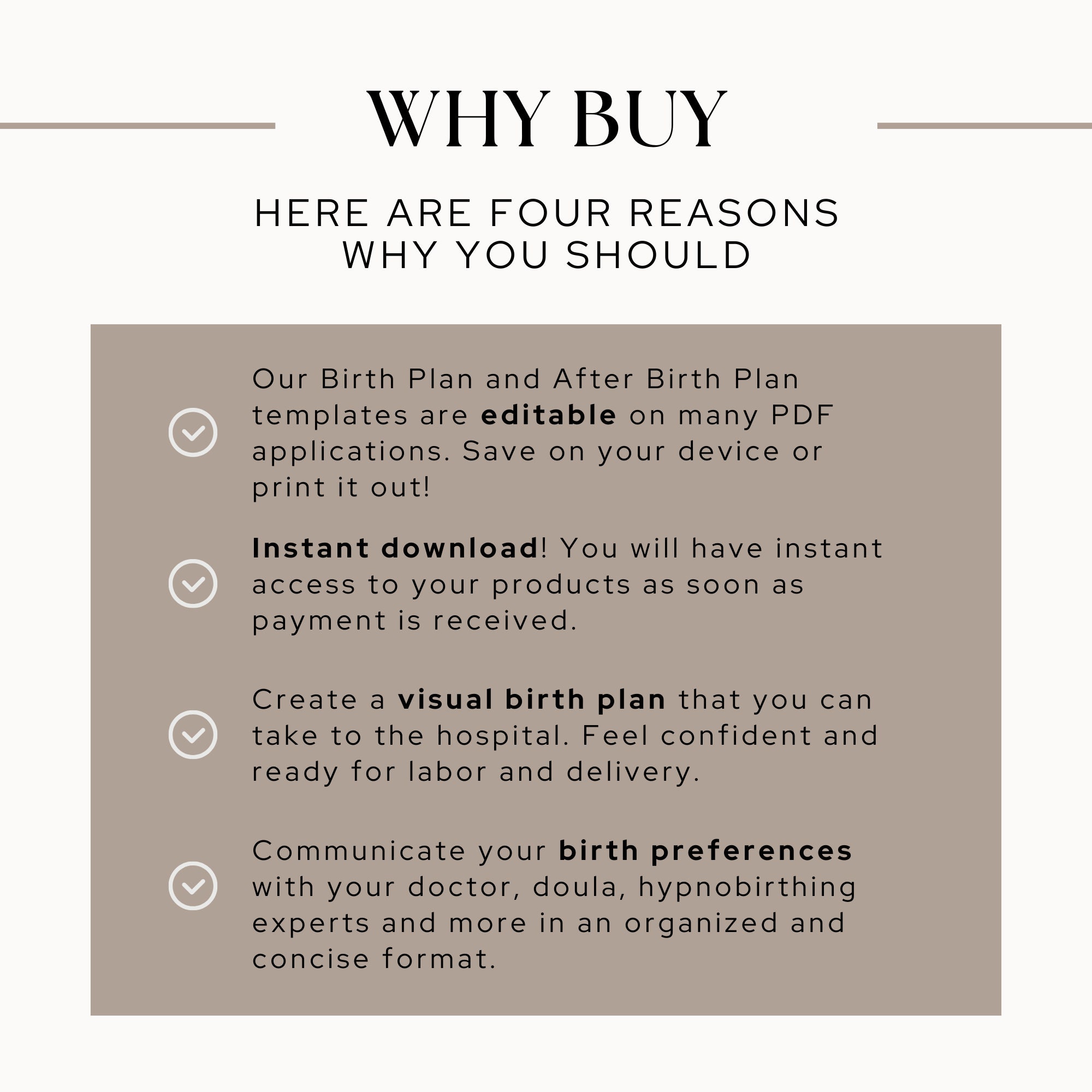 Customizable Birth Plan & Pregnancy Planner Editable Template - Etsy