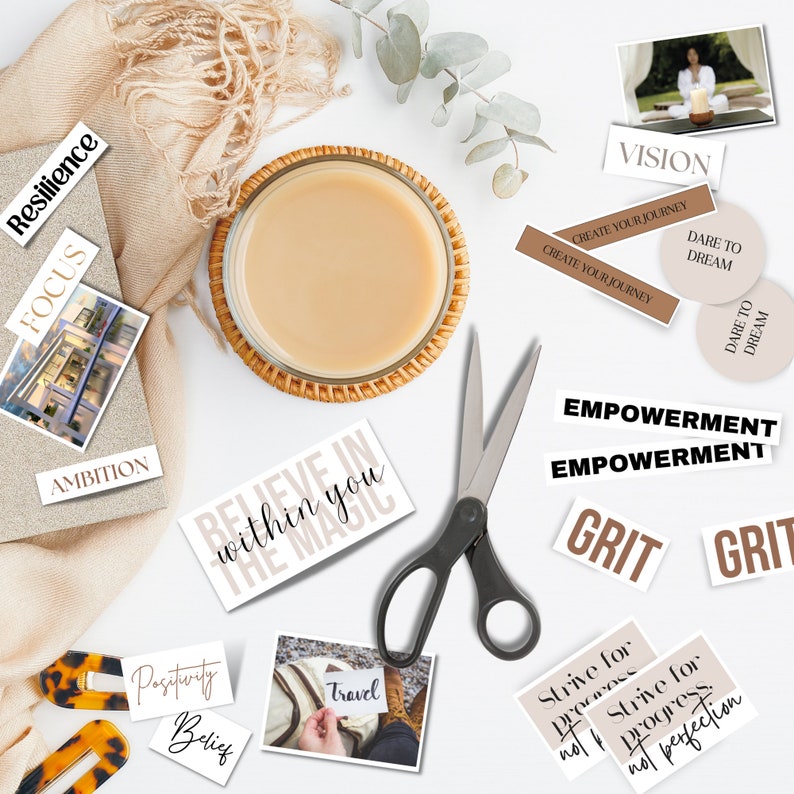 2024 Printable Vision Board Kit | Manifesting Abundance | Positive ...