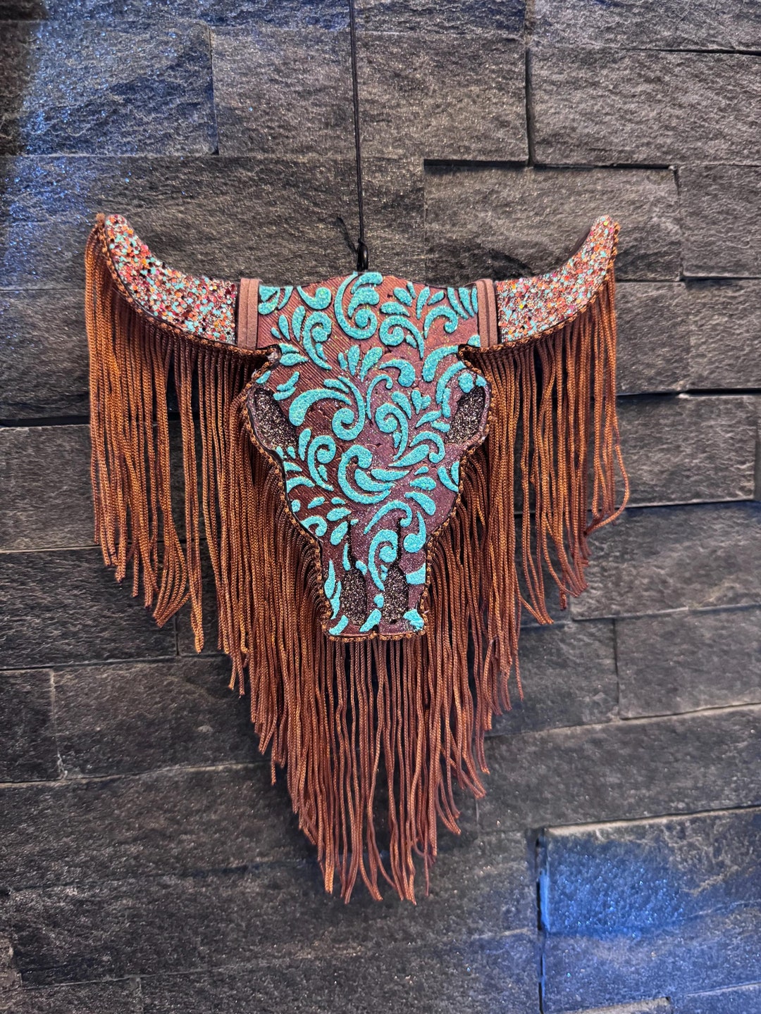 Tooled Leather Bull Freshie - Etsy