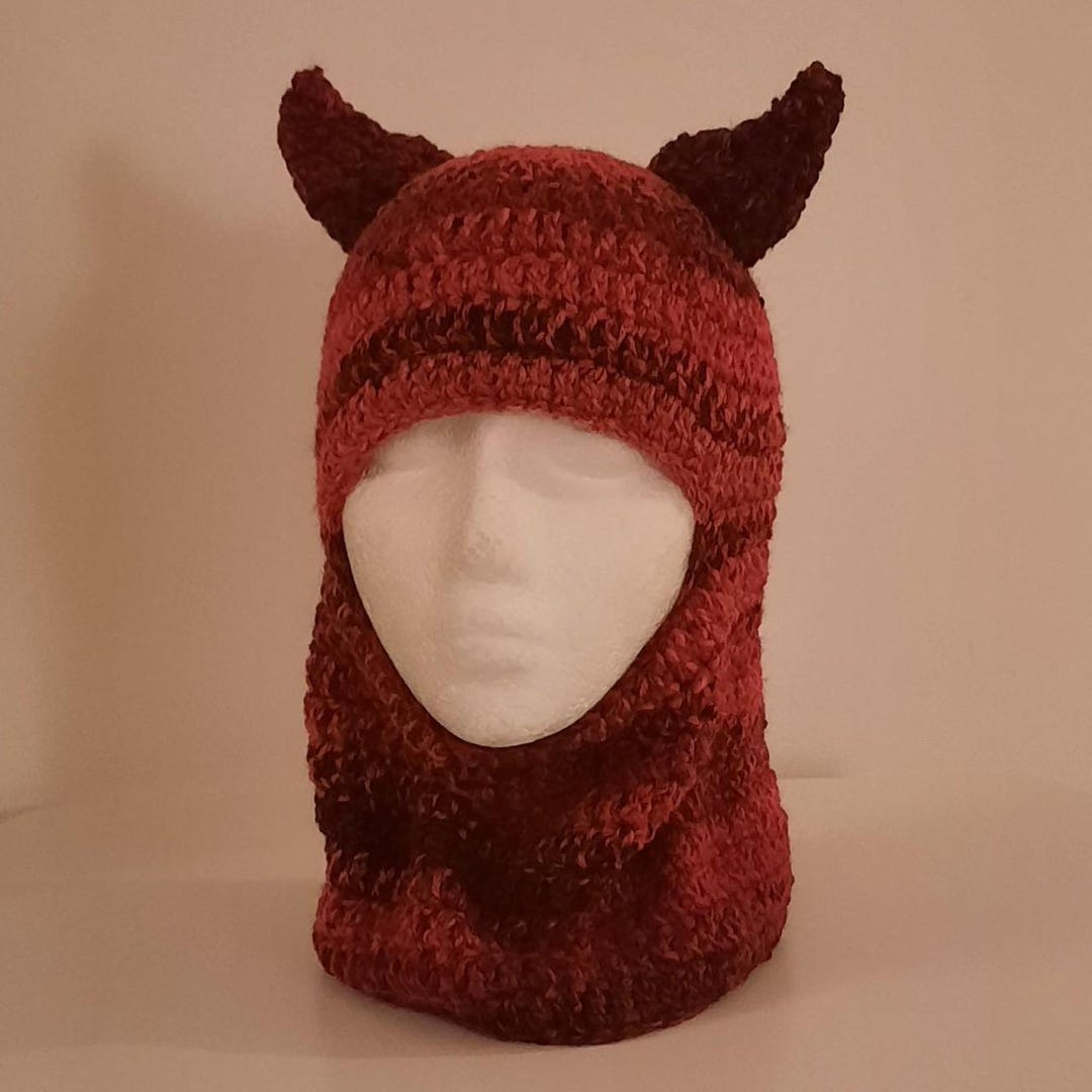 Horned Balaclava, Fun and Original Autumn Trend 2023 Accessory, Horned ...