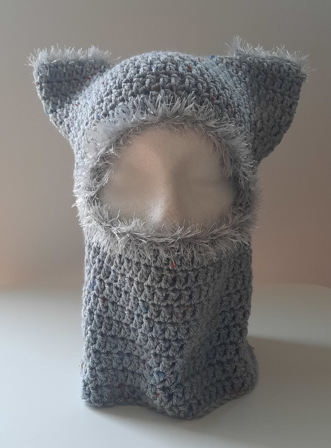 Furry Handmade Cat Ear Balaclava, Cat Ears, Gift for Her, Gift for Him ...