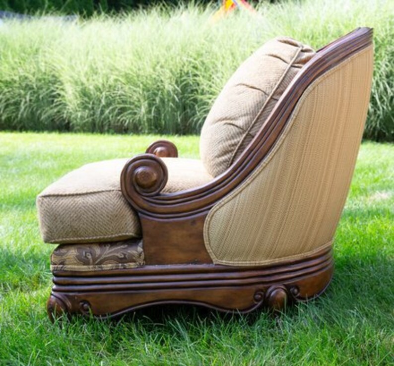 Vintage / Antique Stunning Victorian Scroll Arm Chair - Etsy