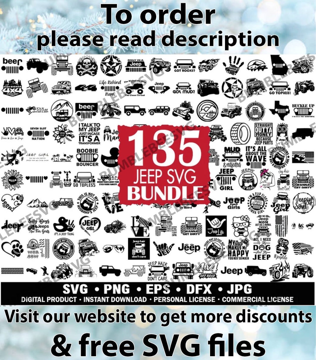 135 Jeep Svg Bundle Jeep Svg Jeep Cricut Jeep Life Svg - Etsy