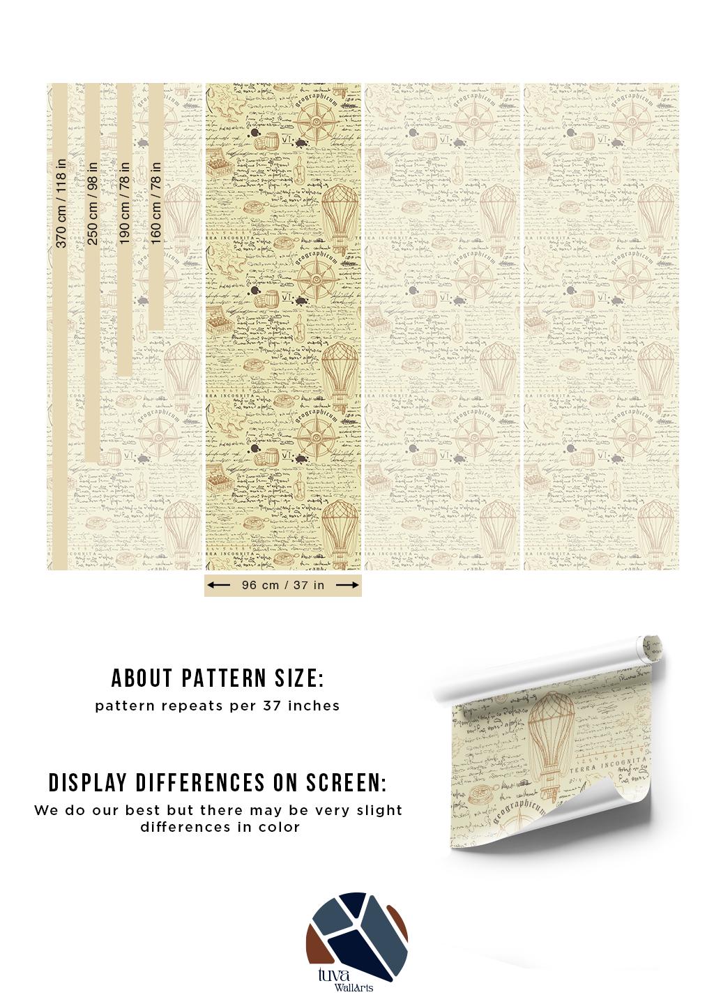 Antique Steampunk Wallpaper | Vintage Historical Calligraphy Wall Mural ...