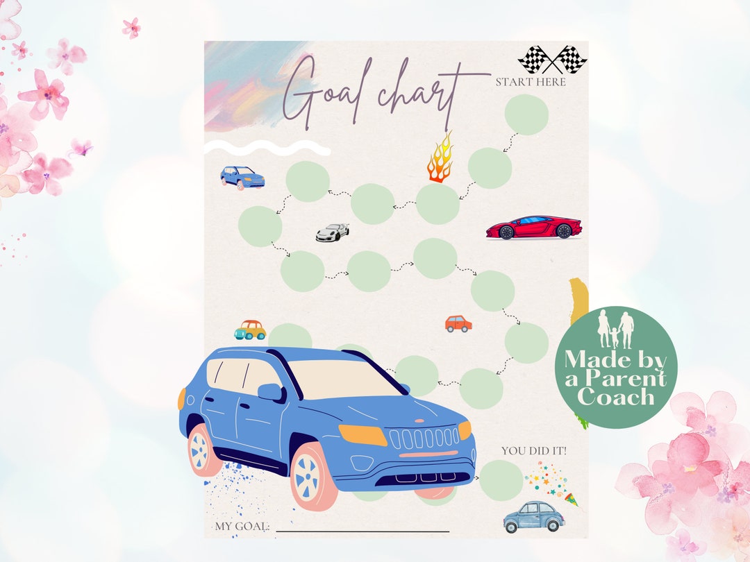 Cars Printable Goal Chart for Children Playful Learning and Positive ...