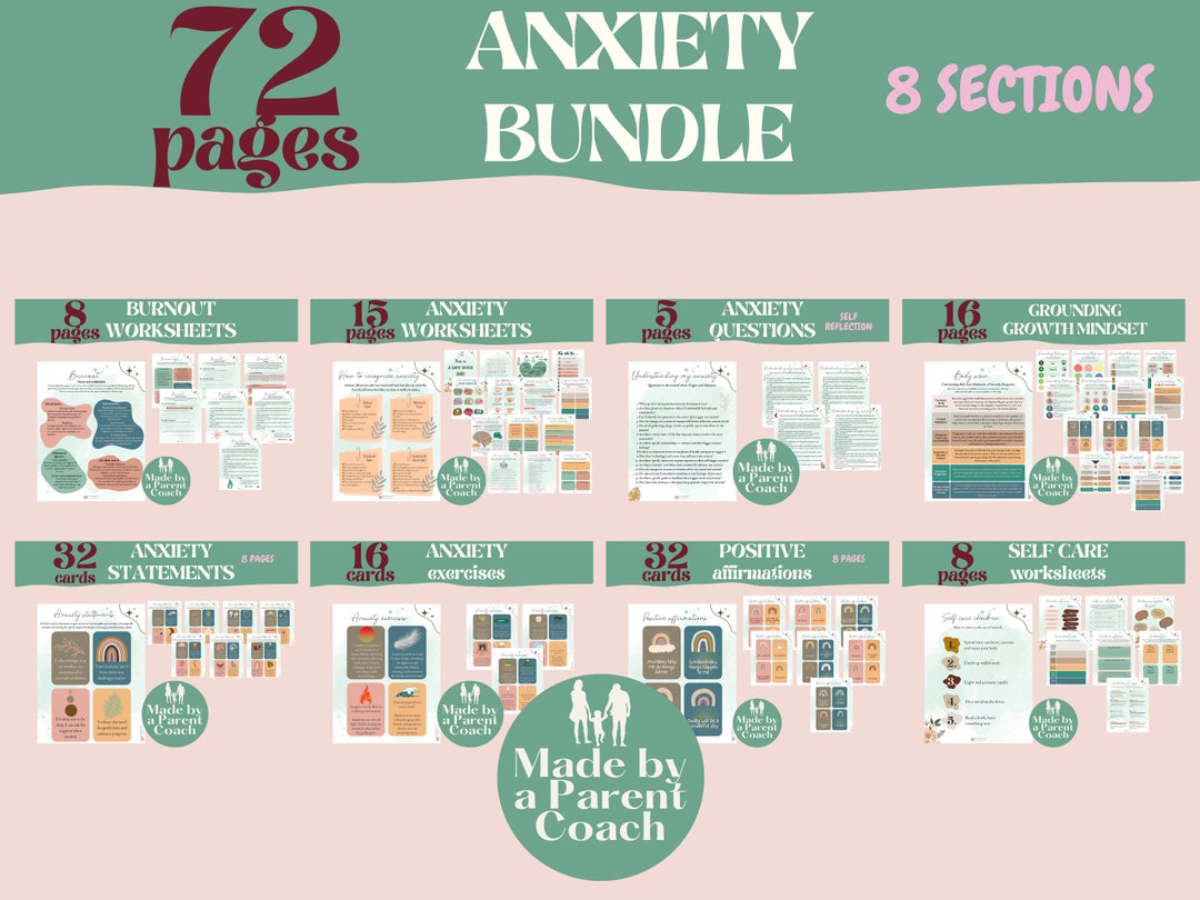 Anxiety MEGA Bundle - Mental Health - Posters, Workbooks, Positive ...