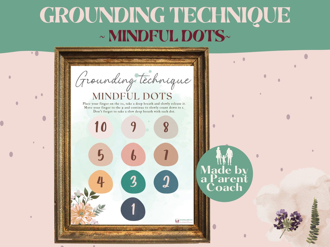 Printable Poster Grounding Technique for Anxiety Relief and Calming ...