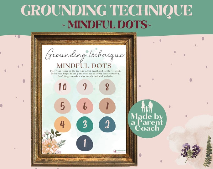 Printable Poster Grounding Technique for Anxiety Relief and Calming ...