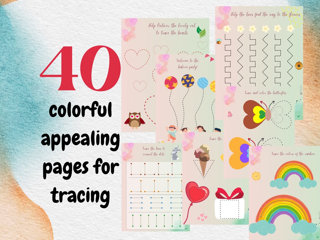 Tracing Worksheets Vibrant | ABC Tracing | Number Tracing | Children ...
