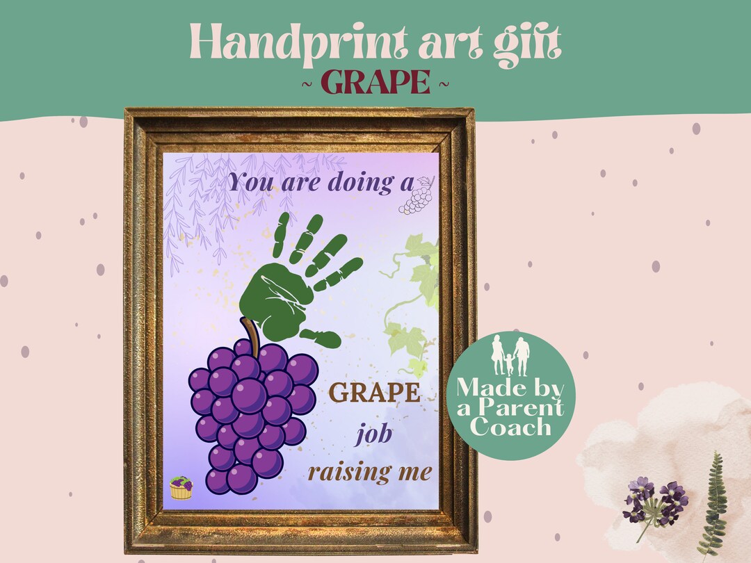 Handprint Art Craft Kit Homeschool Autumn Grape: Perfect Printable Gift ...