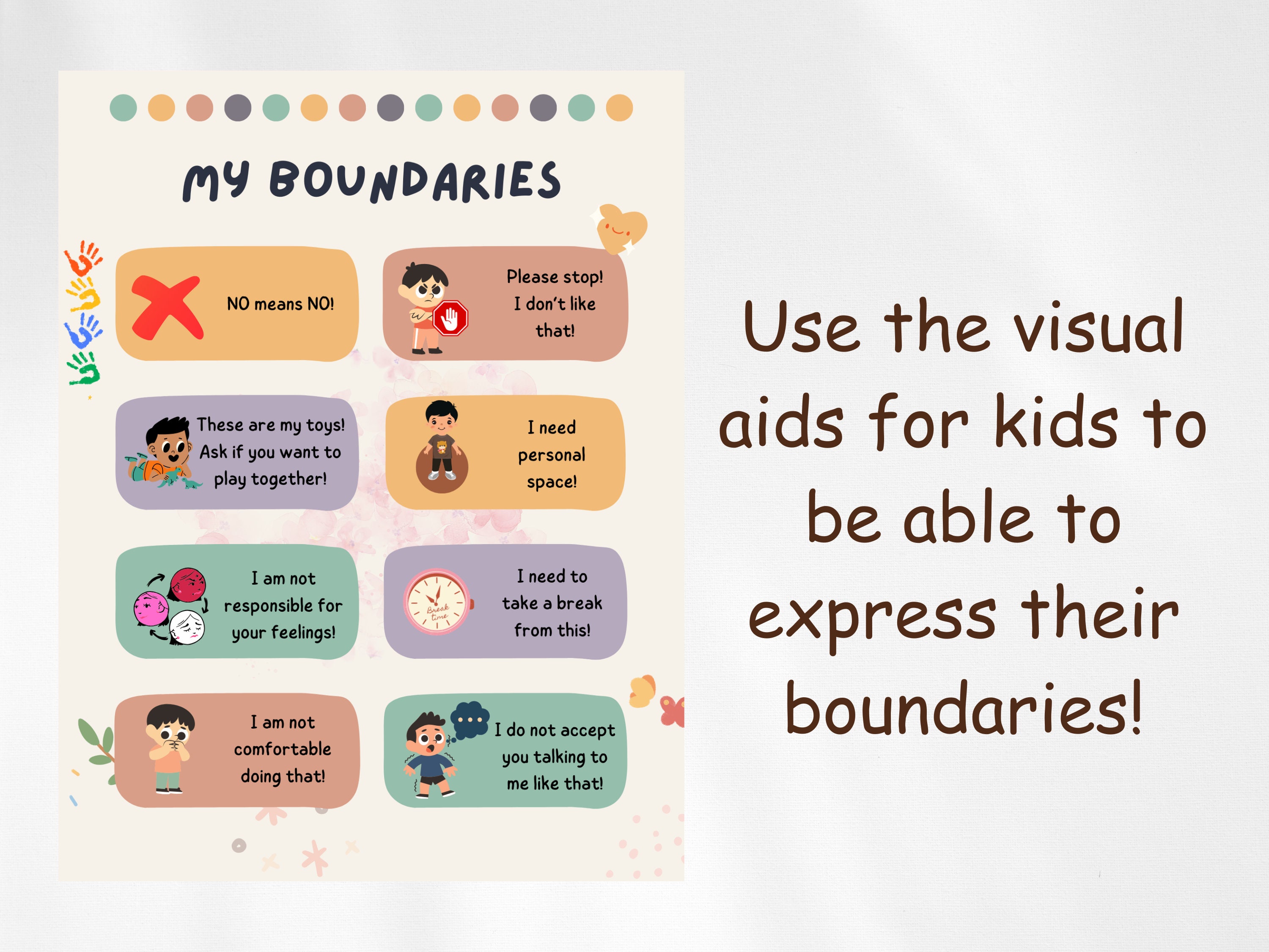 Personal Boundaries Poster for Kids | Empower Kids With Clear Boundary ...