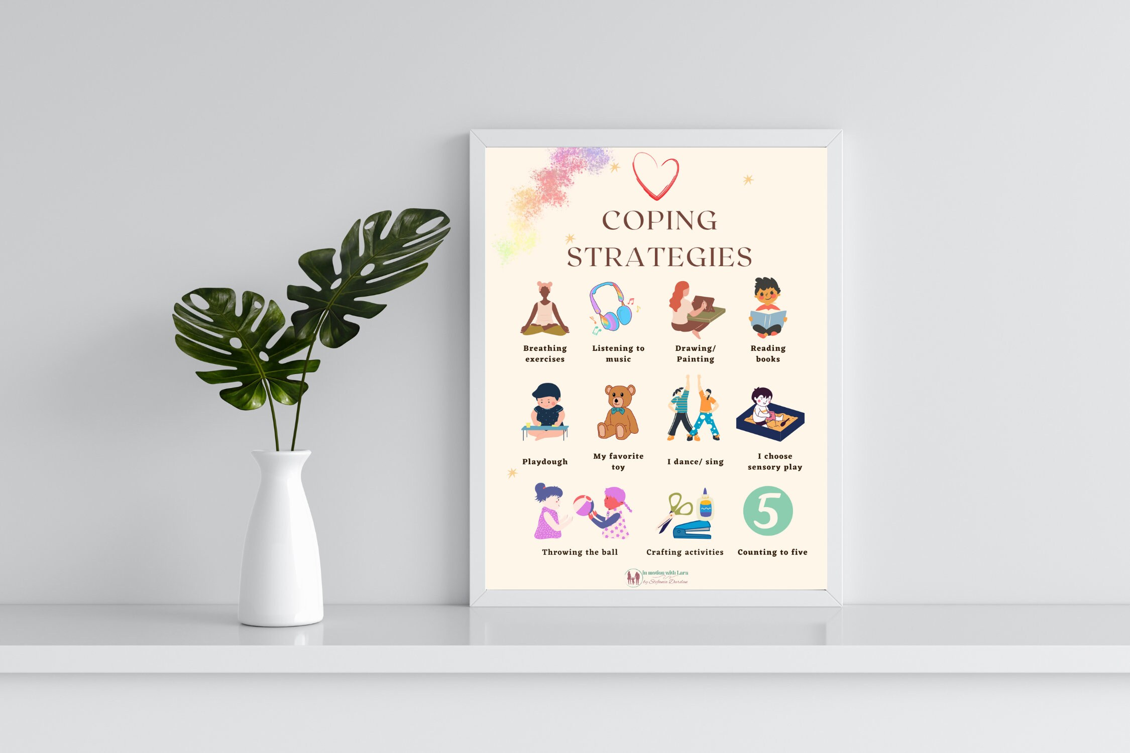 Calming Strategies Poster for Kids Coping Techniques and - Etsy