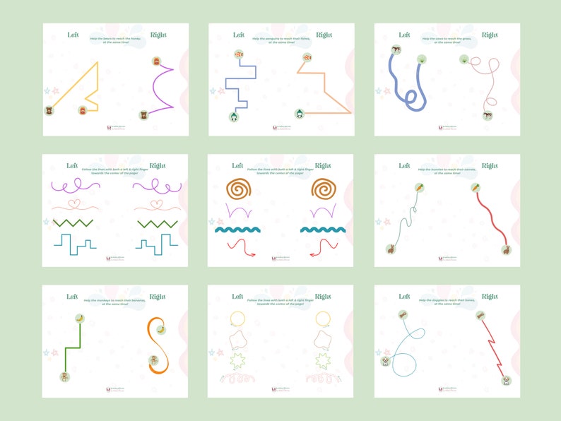 Concentration Cognitive 32 Pages Bilateral Coordination Left Right ...