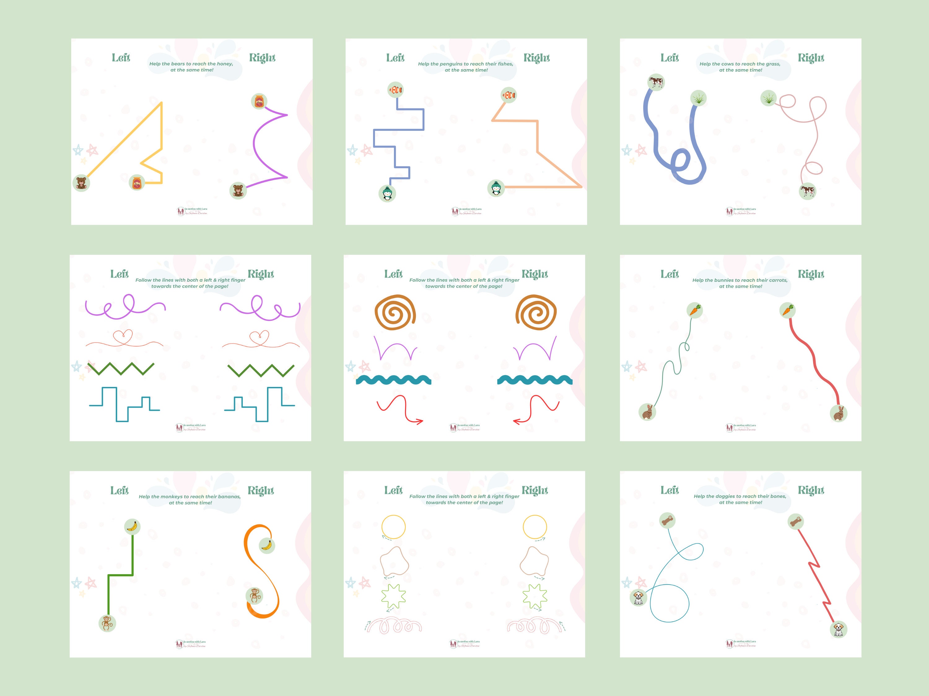 Concentration Cognitive 32 Pages Bilateral Coordination Left Right ...
