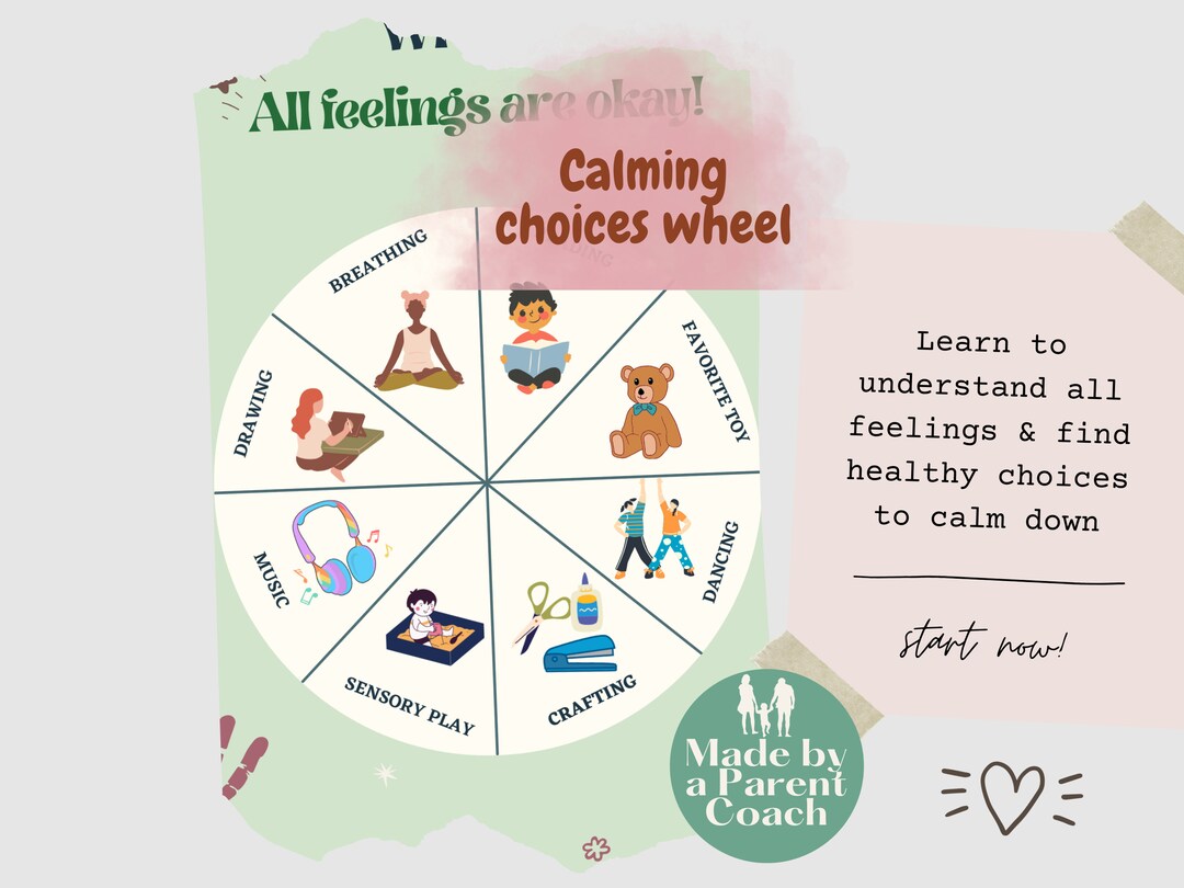 Calming Choices Wheel: Explore Self Regulation | Counseling & Classroom ...