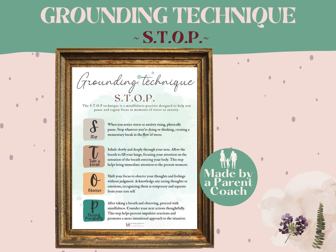 Mindfulness Exercise Poster Office Decor Wall Art Counseling Teacher ...