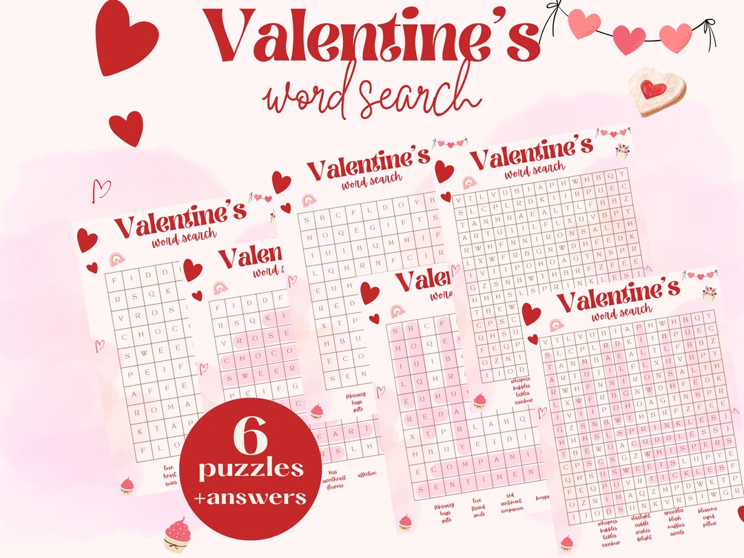 Word Search Valentines Game | Valentines Activity – Word Find ...