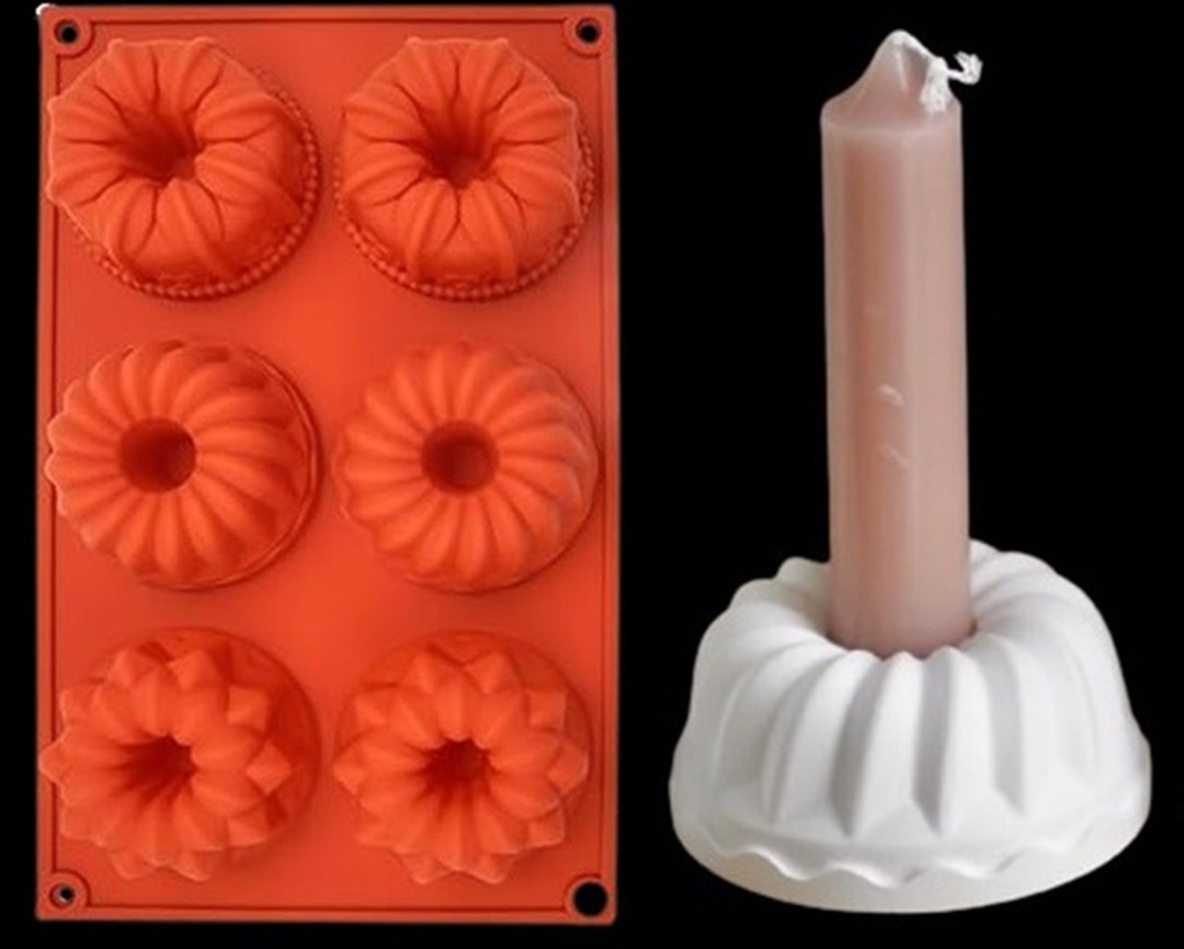 Silicone Mold Casting Mold Candle Holder for 6 Candles Stick Candles ...